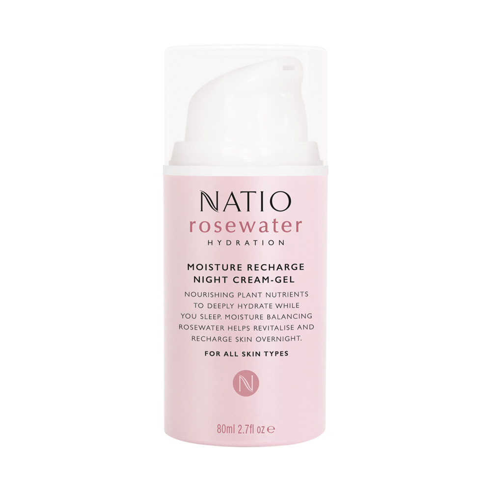Natio Rosewater Hydration Moisture Recharge Night Cream-Gel Reviews ...