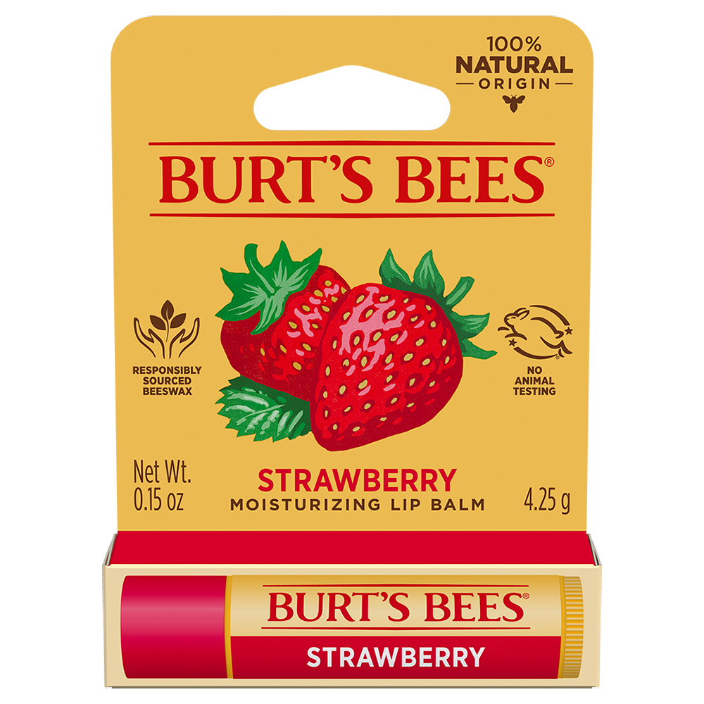 Burt's Bees Strawberry Moisturising Lip Balm Reviews - beautyheaven